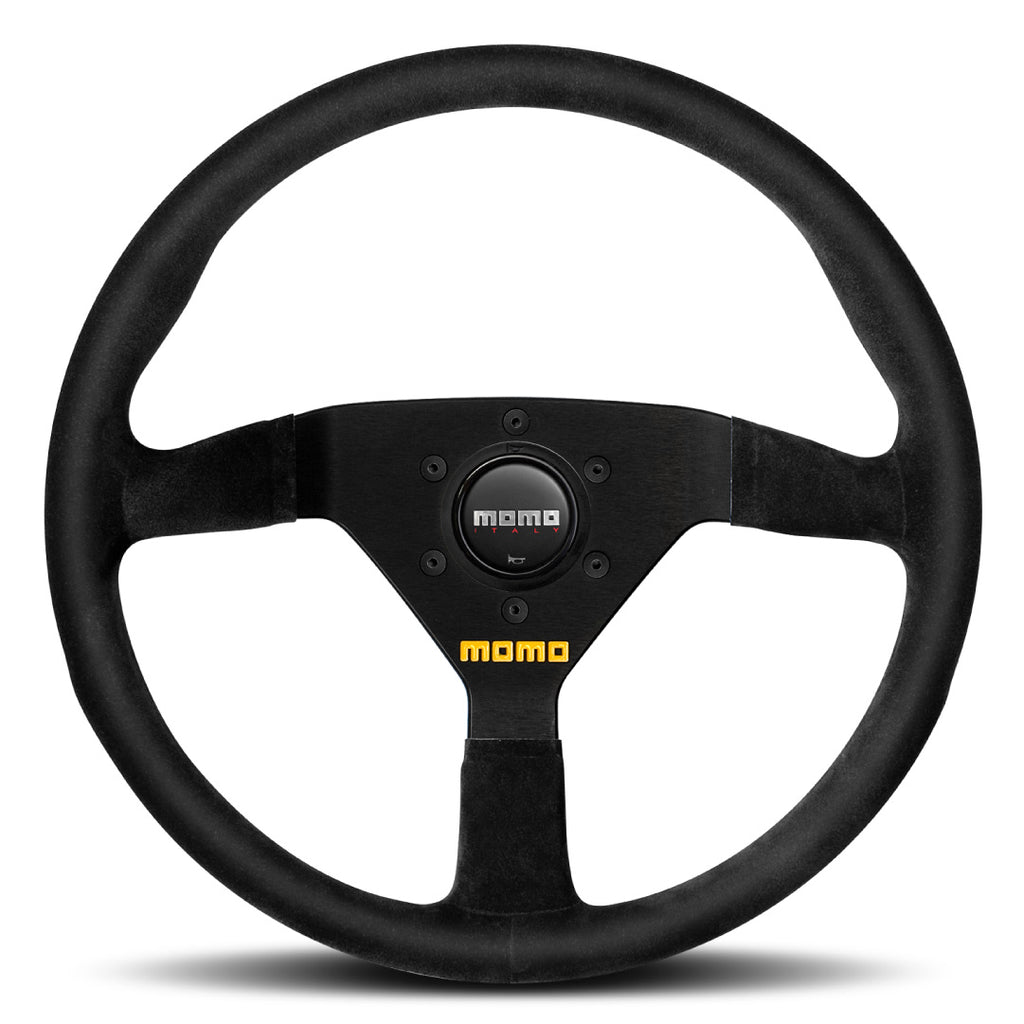 MOMO Mod. 78 Veloce Steering Wheel - Black Suede Black Spokes 350mm