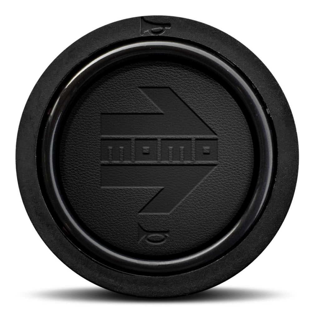 MOMO Horn Button - Leather Embossed Logo - Flat Lip - Flush Mount