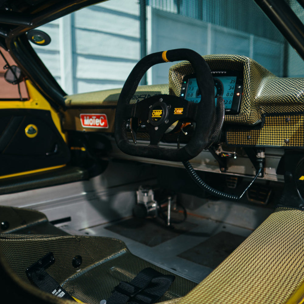 OMP Kubic Steering Wheel - Black Suede Black Spokes 310mm