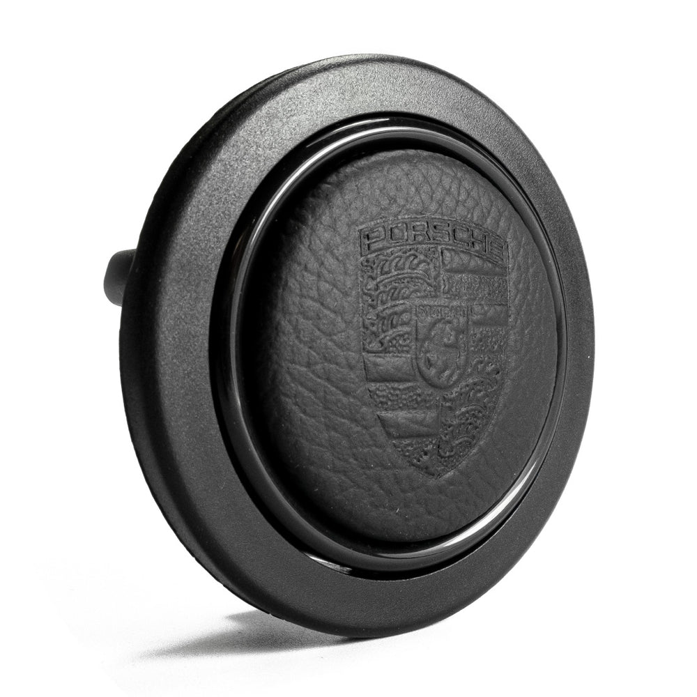 Porsche Grain Leather Horn Button Porsche Embossed Hand Punched Crest