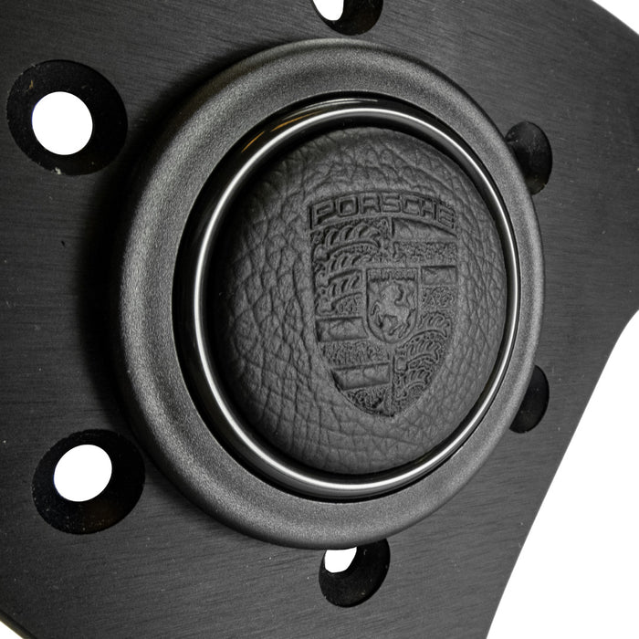 Porsche Grain Leather Horn Button Porsche Embossed Hand Punched Crest