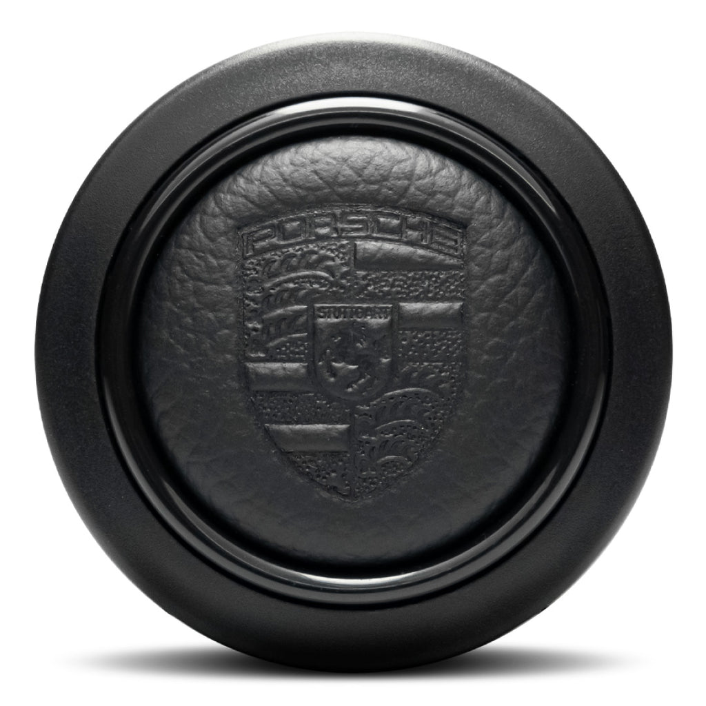 Porsche Grain Leather Horn Button Porsche Embossed Hand Punched Crest
