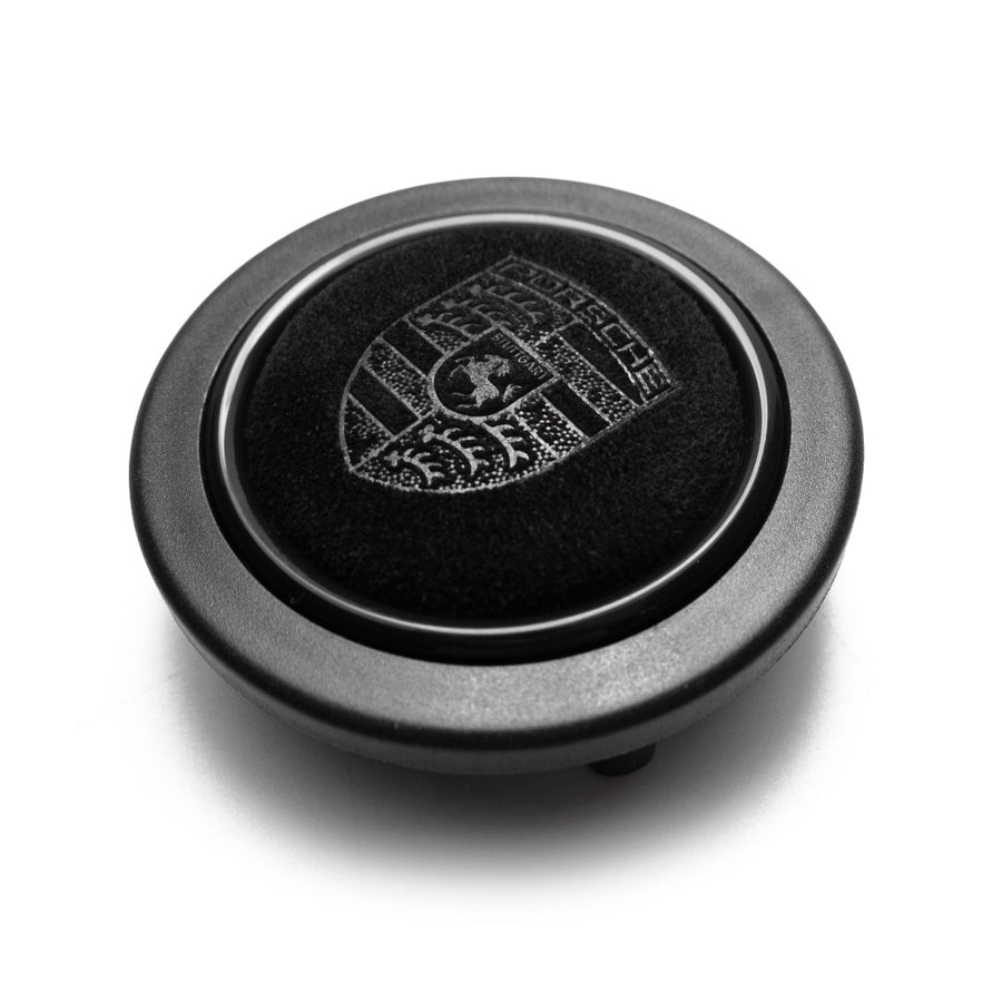 Porsche Suede Leather Horn Button Porsche Embossed Hand Punched Crest