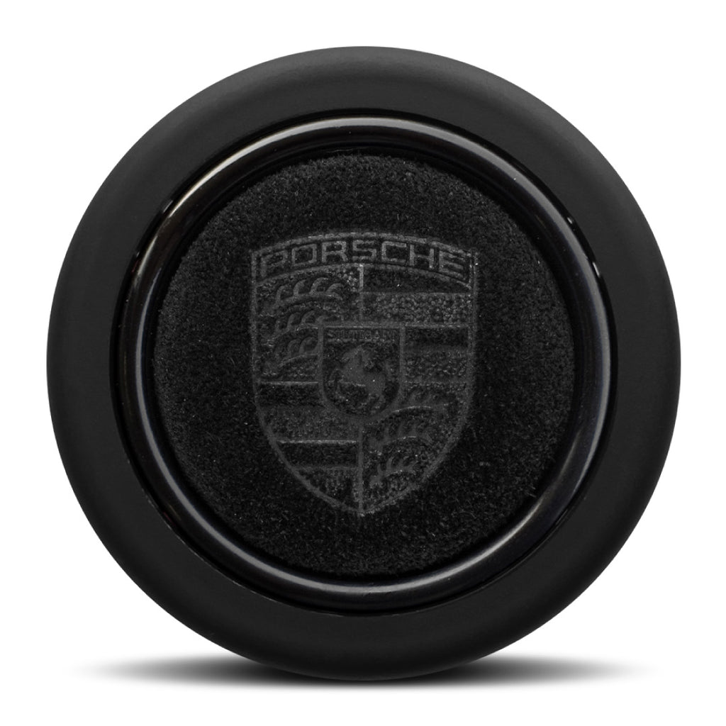 Porsche Suede Leather Horn Button Porsche Embossed Hand Punched Crest