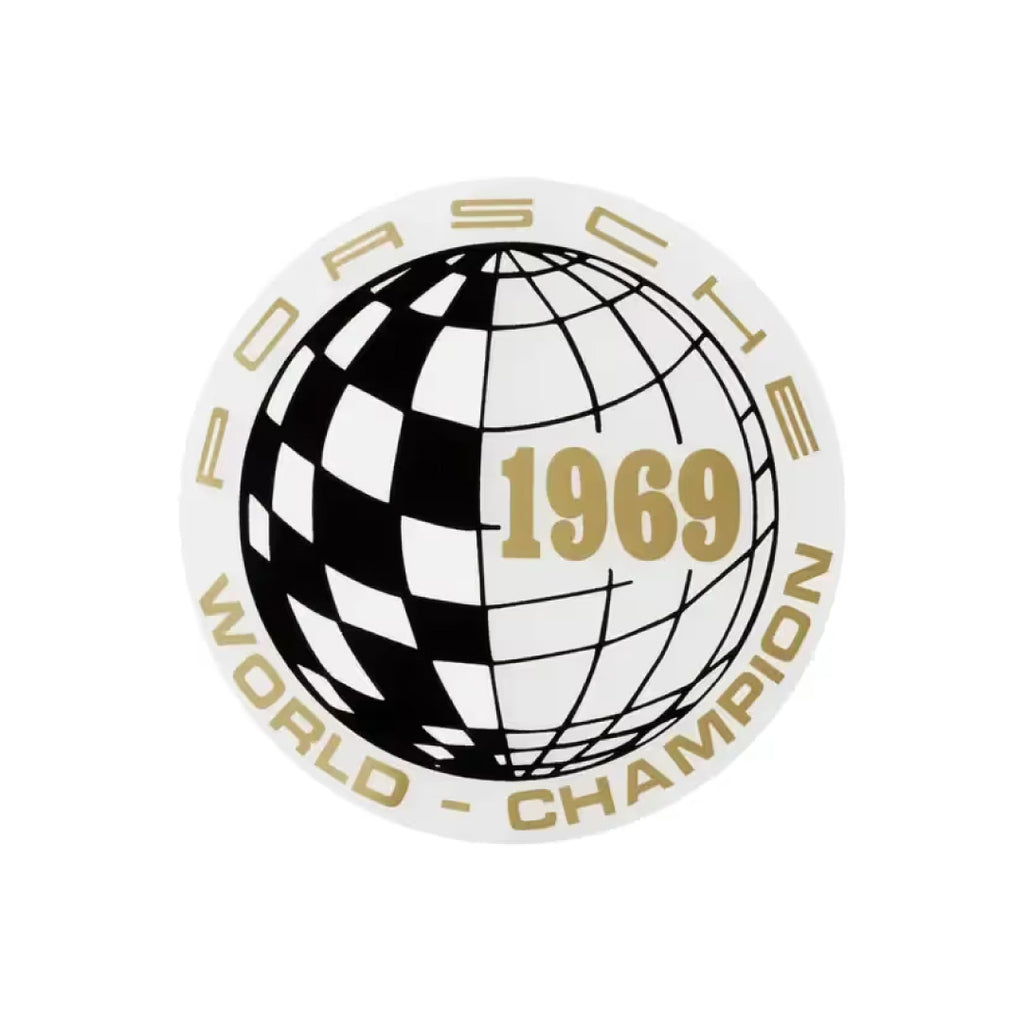 Porsche World Champion Window Sticker Decal - 110mm
