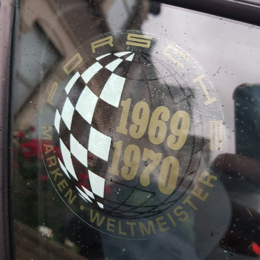 Porsche World Champion Window Sticker Decal - 110mm