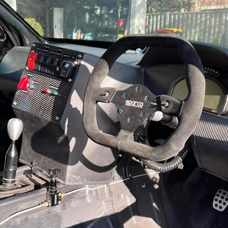 Sparco P310 Steering Wheel - Black Suede Black Spokes 310mm