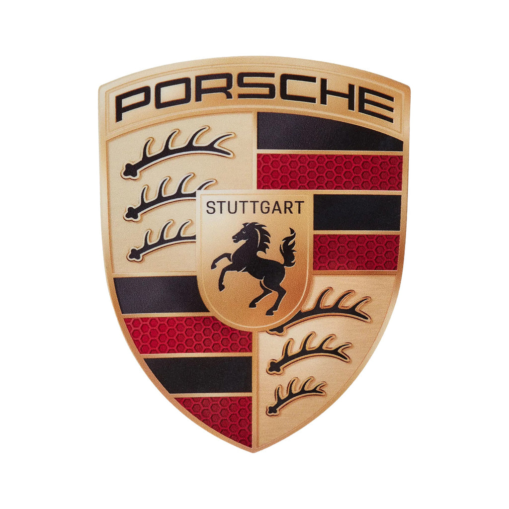 Porsche Crest Bonnet Hood Sticker Decal Essential - 67mm x 50mm - WAP0