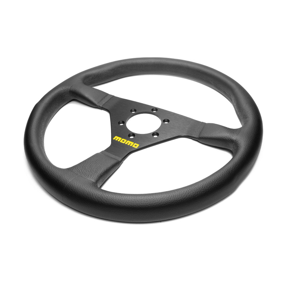 MOMO Mod. 78 Veloce Steering Wheel - Black Leather Black Spokes 350mm