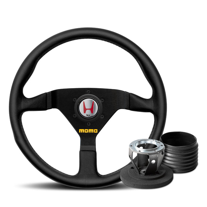 MOMO Mod. 78 Steering Wheel & MOMO Honda Horn Button & Hub Adapter Bos