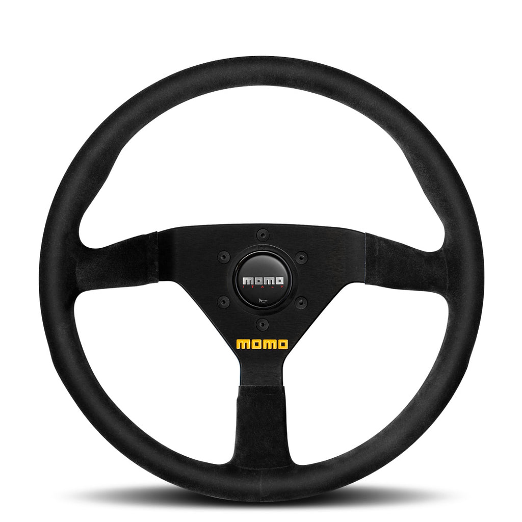 MOMO Mod. 78 Veloce Steering Wheel - Black Suede Black Spokes 320mm