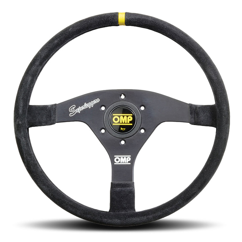 OMP Velocita OV Superleggero Steering Wheel - Black Suede Black Spokes